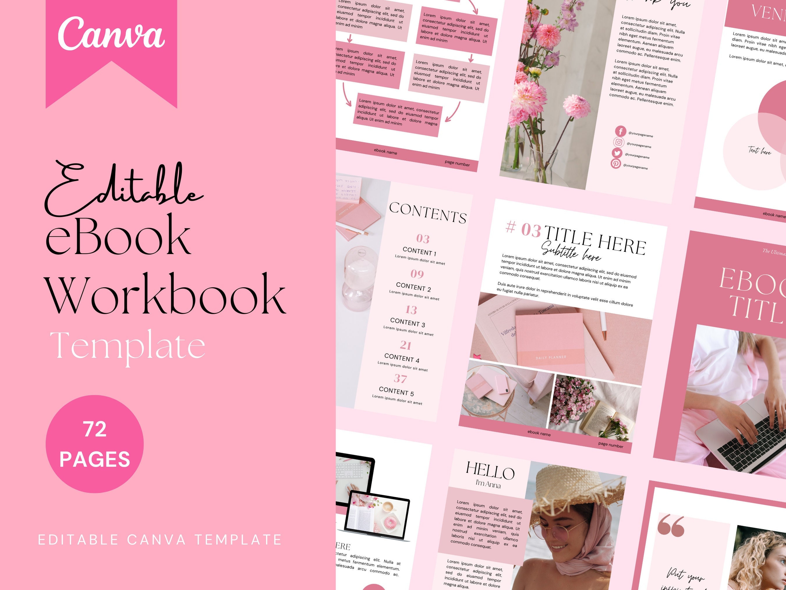 Ebook Workbook Canva Template Online Course Workbook Lead Magnet ...