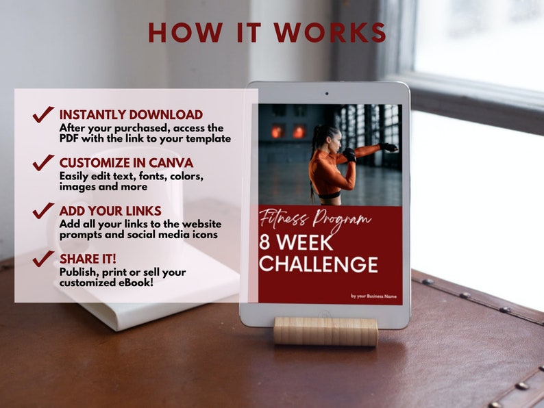 Fitness Program Template Canva | Fitness Ebook Template | Personal ...