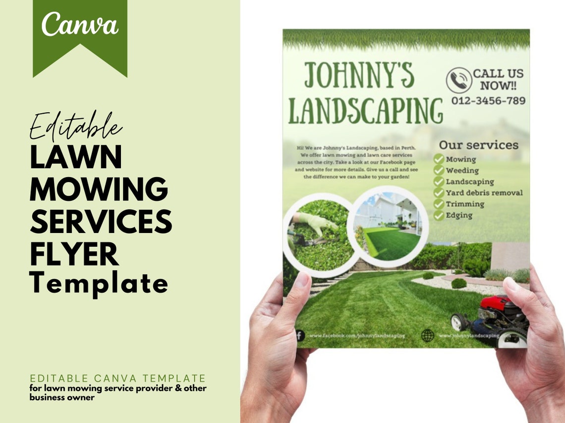 Lawn Mowing Services Flyer | Landscaping and Gardening | Grass Cutting ...