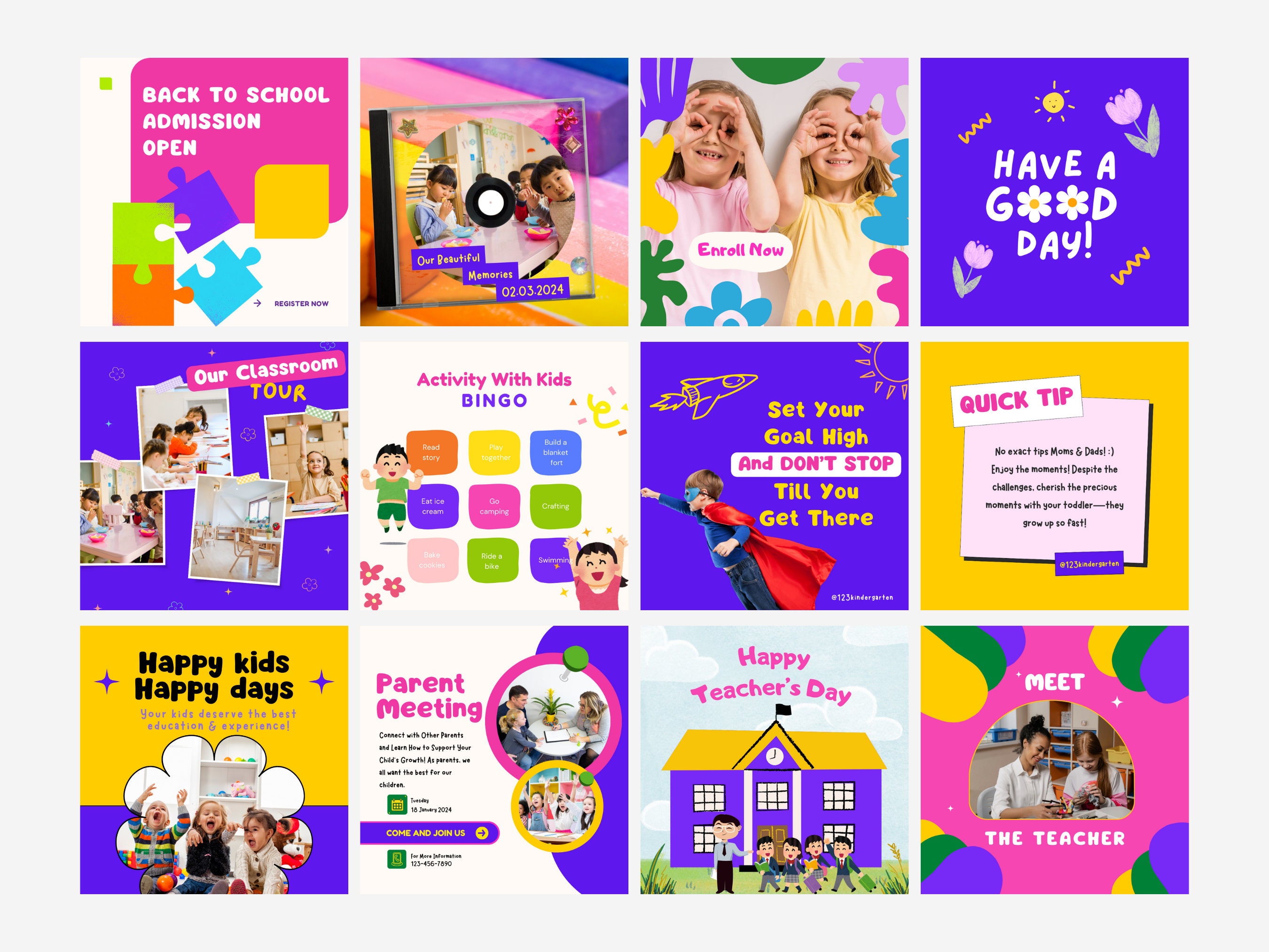 40 Kids Education Instagram Templates | School Kids Content | Canva ...