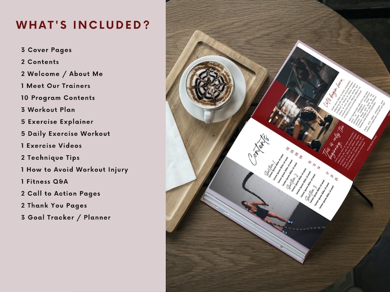 Fitness Program Template Canva | Fitness Ebook Template | Personal ...