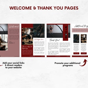 Fitness Program Template Canva | Fitness Ebook Template | Personal ...