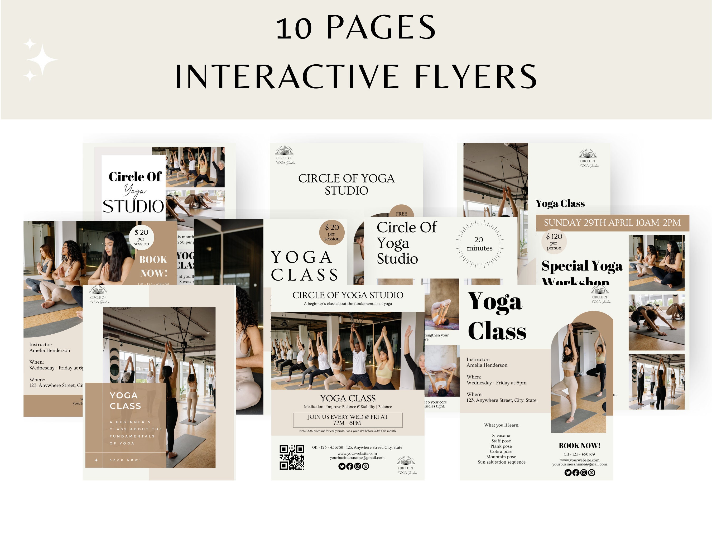 Yoga Flyer Template | Fitness Flyer | Editable Yoga Template | Health ...