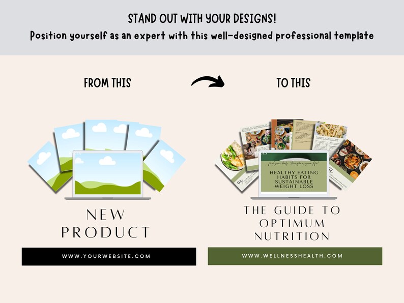 50 Ebook Mockup Templates | Canva Editable Lead Magnet (digital ...