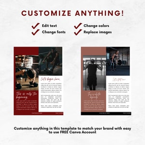 Fitness Program Template Canva | Fitness Ebook Template | Personal ...