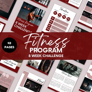 Fitness Program Template Canva Fitness Ebook Template - Etsy