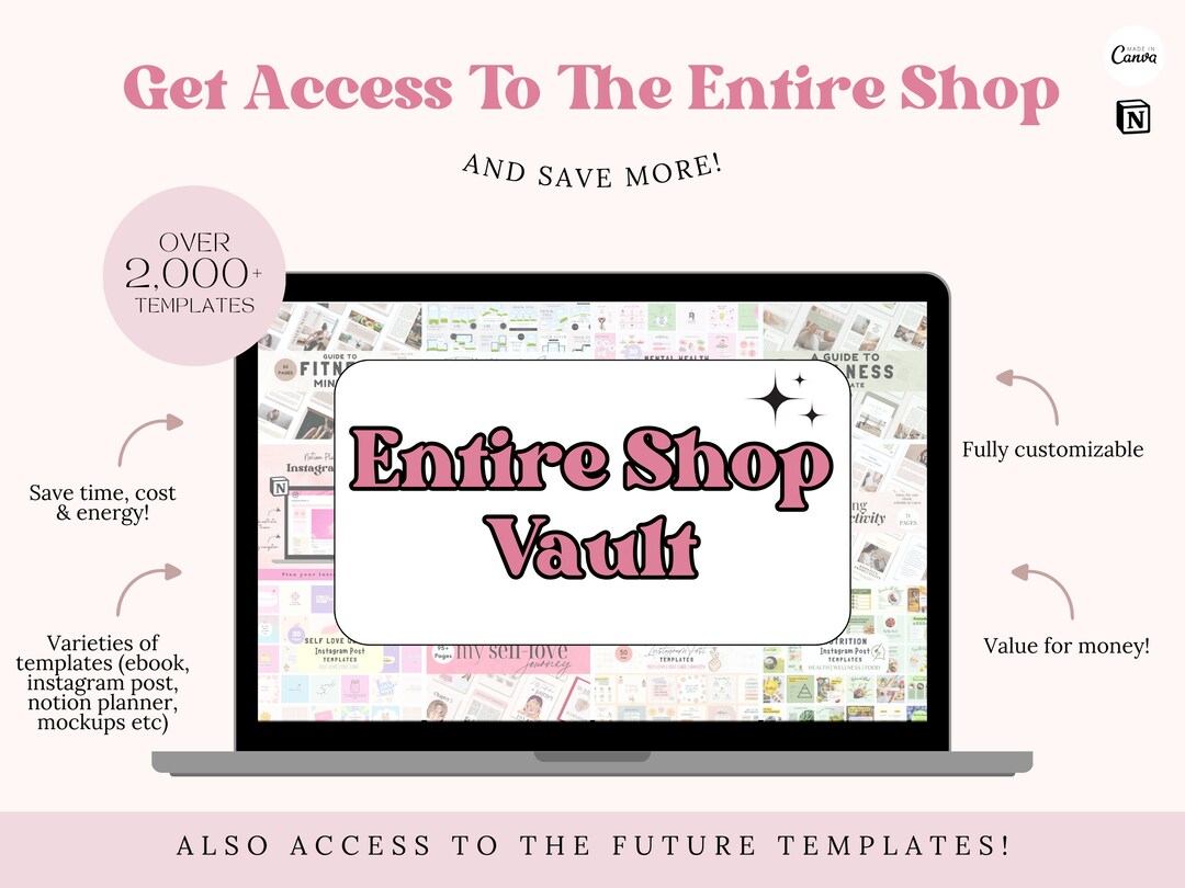 Entire Shop Access | All Access Pass Template - Entire Shop Bundle ...