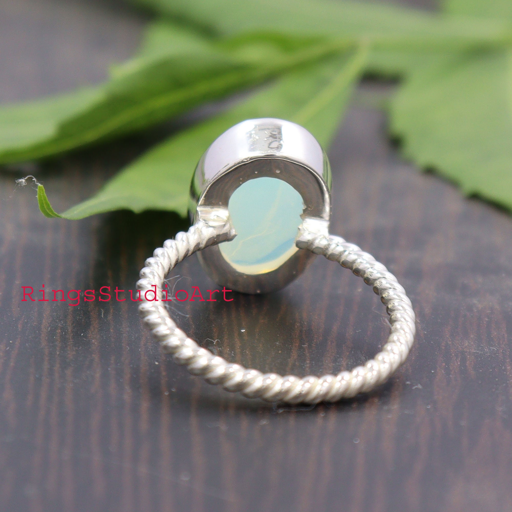 Opalite Ring / Opalite Silver Ring / Large Opalite Ring / 925 Sterling ...