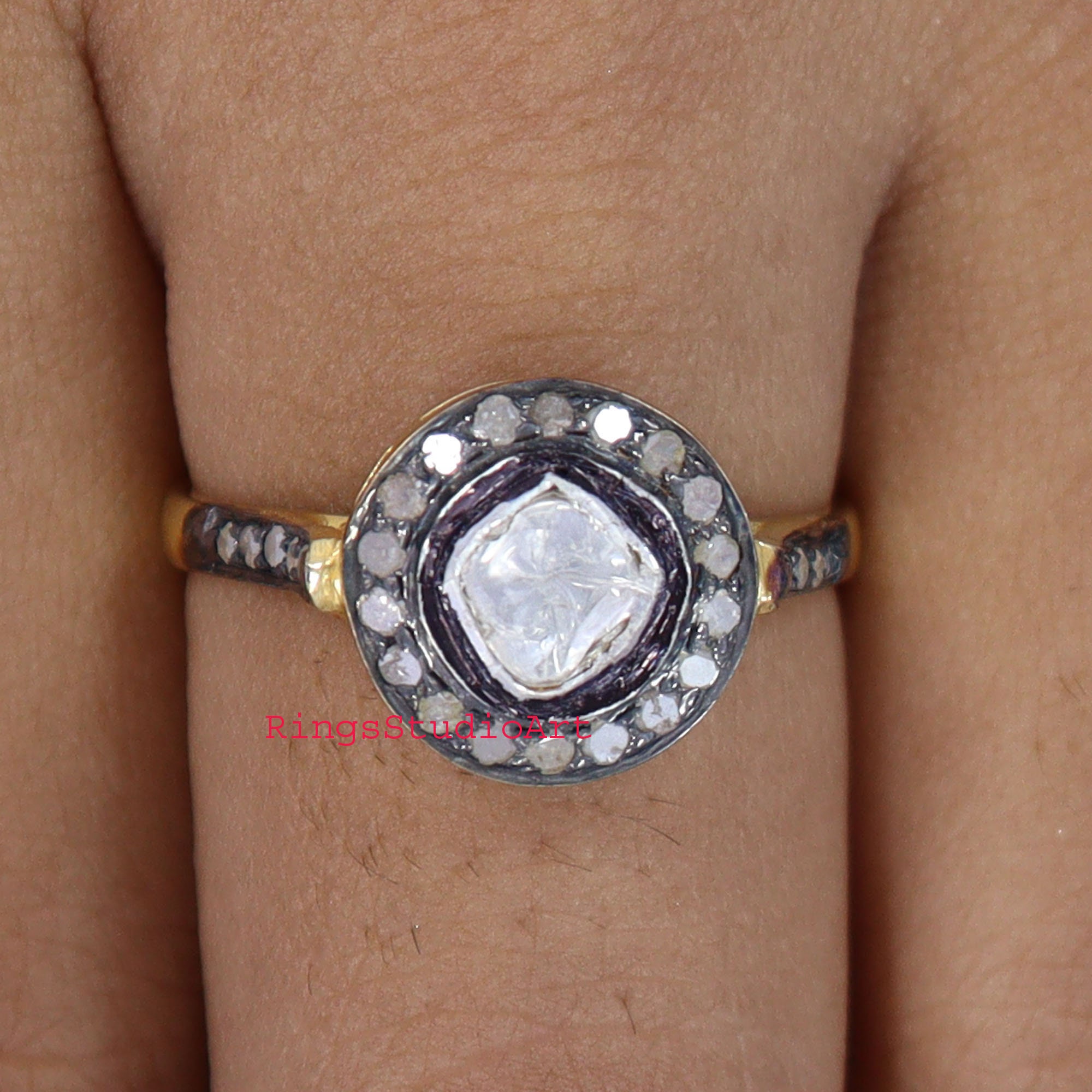 Natural Polki Diamond Ring / Diamond Polki Ring / Diamond Ring ...