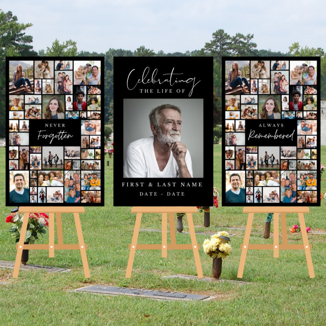 Funeral Photo Collage Set 24x36 - Etsy