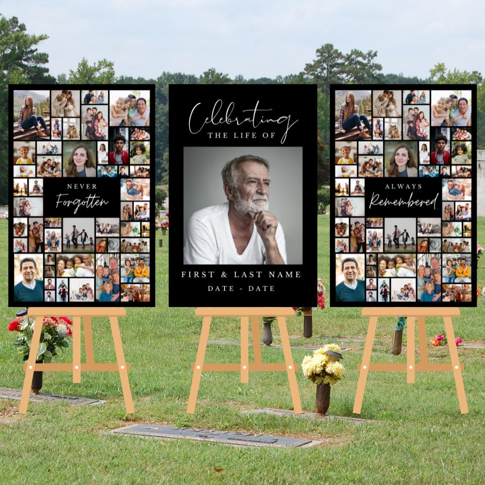 Funeral Photo Collage Set - 24x36 - Etsy