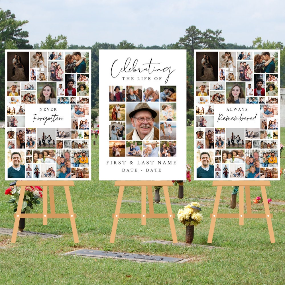 Funeral Photo Collage Set 20x30 - Etsy