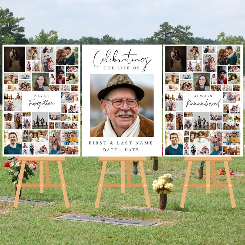 Funeral Photo Collage Set A0 Perfect for UK Sizing - Etsy