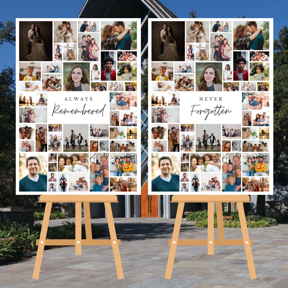 Funeral Collage Template Memorial Poster, 24x36, 20x30, 18x24, 16x24 - Etsy