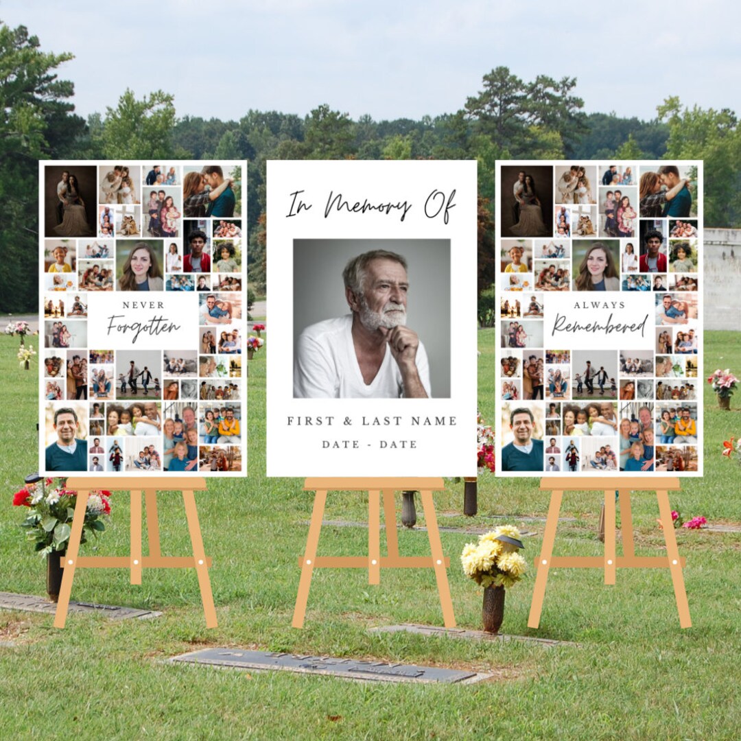 Funeral Photo Collage Set - 24x36 - in Memory Of - Etsy