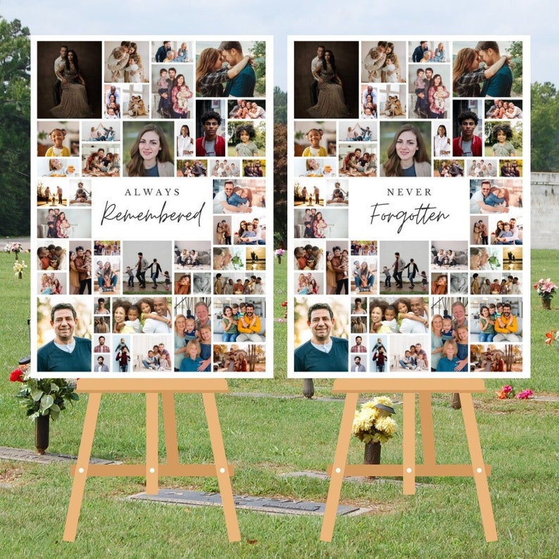 Funeral Collage Template Memorial Poster, 24x36, 20x30, 18x24, 16x24 - Etsy