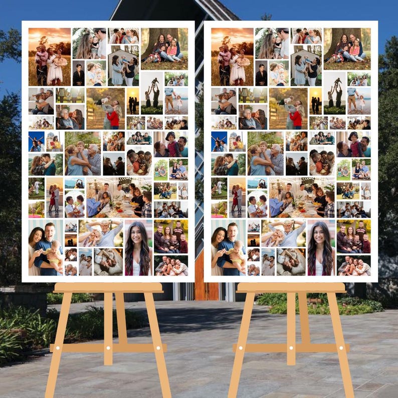 Funeral Collage Template Memorial Poster, 24x36, 20x30, 18x24, 16x24 - Etsy