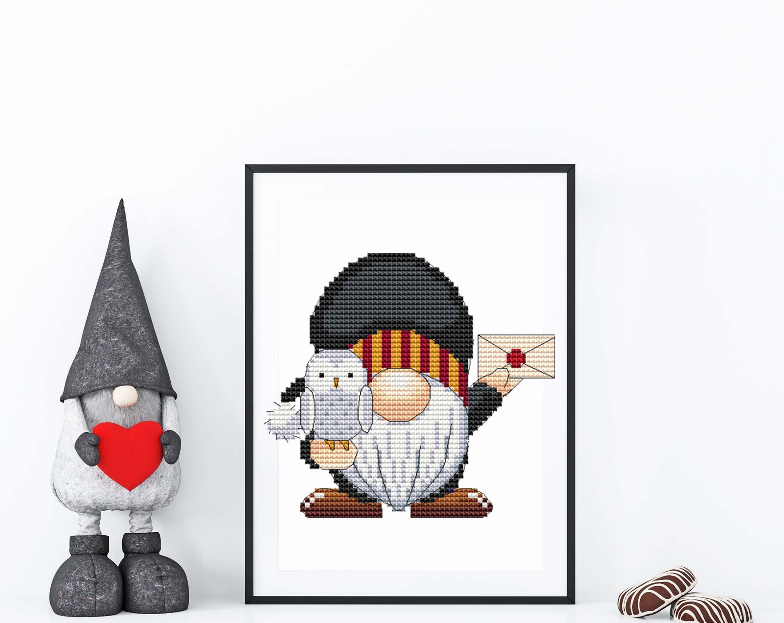 SET of 12 Funny Wizard Gnomes Cross Stitch Pattern Easy Cute - Etsy