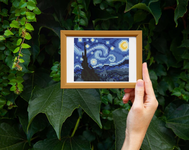 Starry Night by Vincent Van Gogh Cross Stitch Pattern. - Etsy