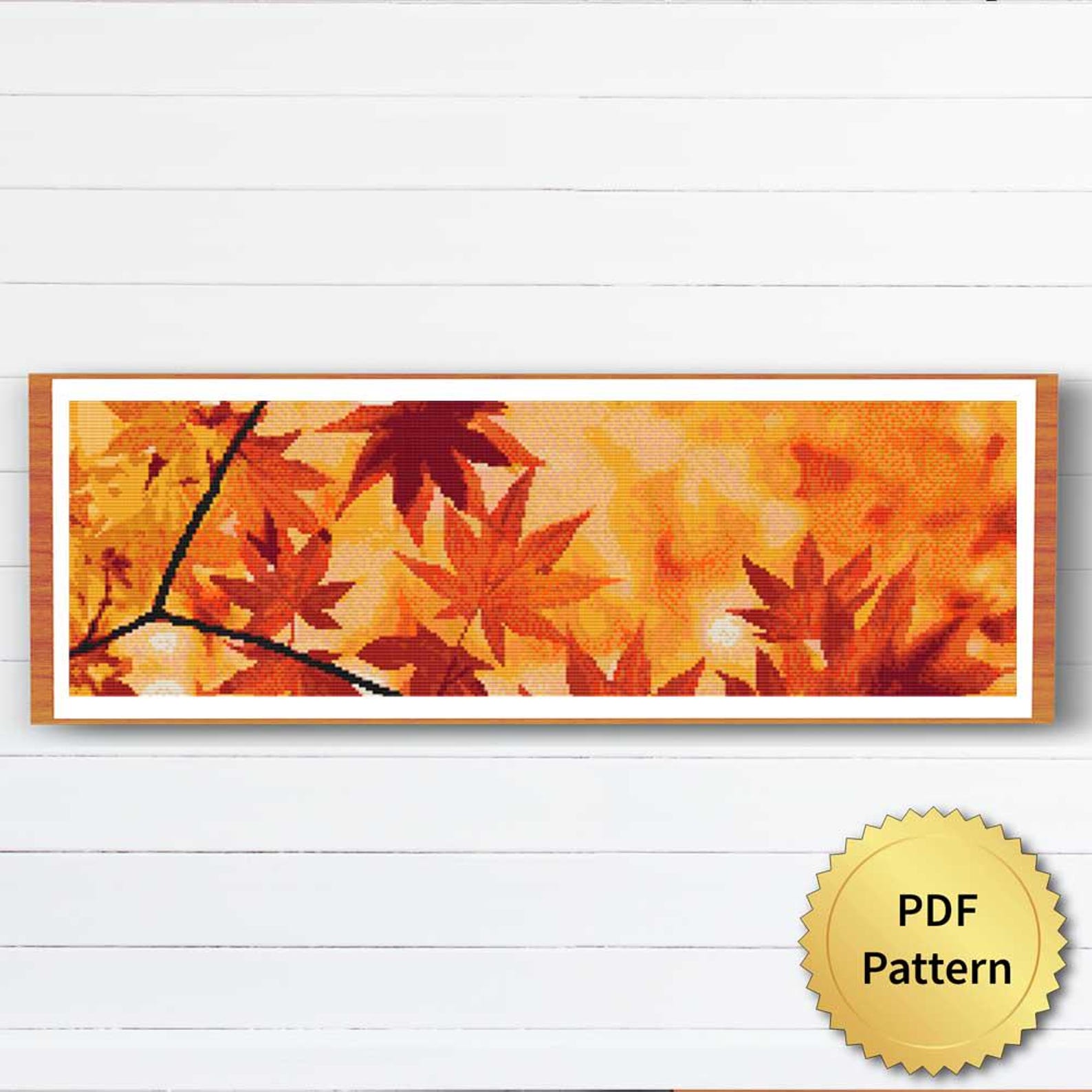 Autumn Leaves Cross Stitch Pattern. 4stitchlv - Etsy