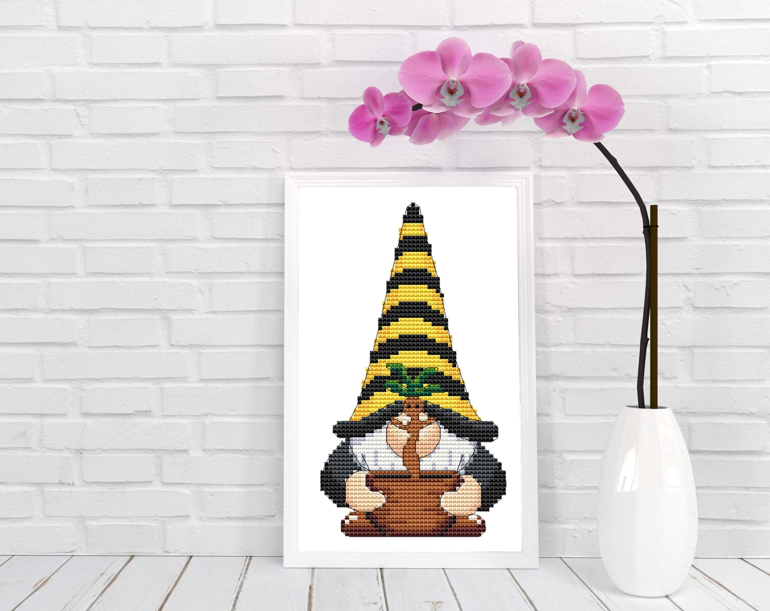 SET of 12 Funny Wizard Gnomes Cross Stitch Pattern Easy Cute - Etsy