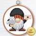 Wizard Gnome Cross Stitch Pattern Easy Cute Magic Counted - Etsy