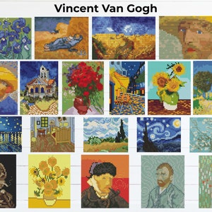 Tiny Art Cross Stitch Pattern. Easy for Beginner. Miniature Art, Tiny ...