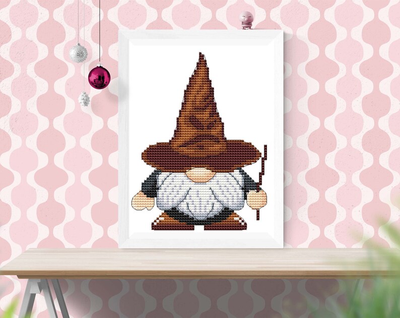 SET of 12 Funny Wizard Gnomes Cross Stitch Pattern Easy Cute - Etsy