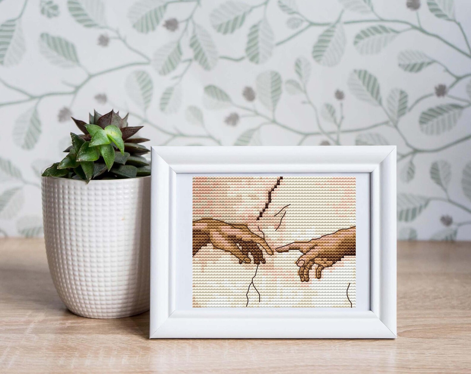 Tiny the Creation of Adam in Sistine Chapel by Michelangelo Cross ...