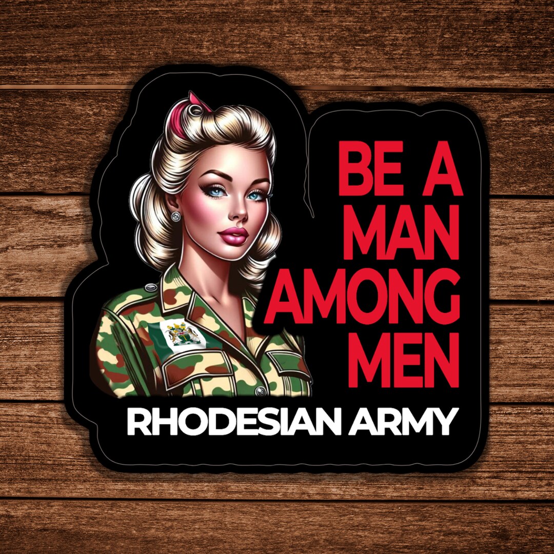 Rhodesian Infantry Pinup Girl Sticker Military Sticker for Laptops ...