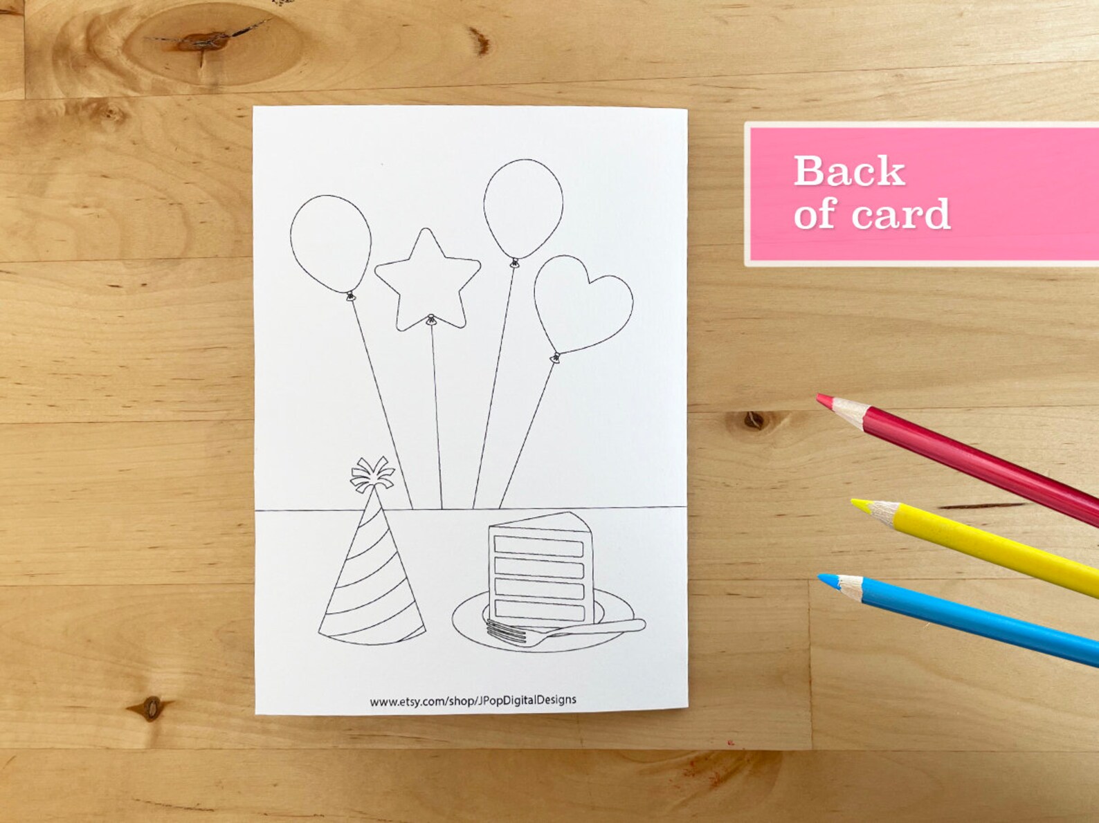 Personalized Print and Color Birthday Card Printable Birthday Card ...