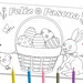Printable Easter Coloring Page - Feliz Pascua - Easter Basket - Easter ...