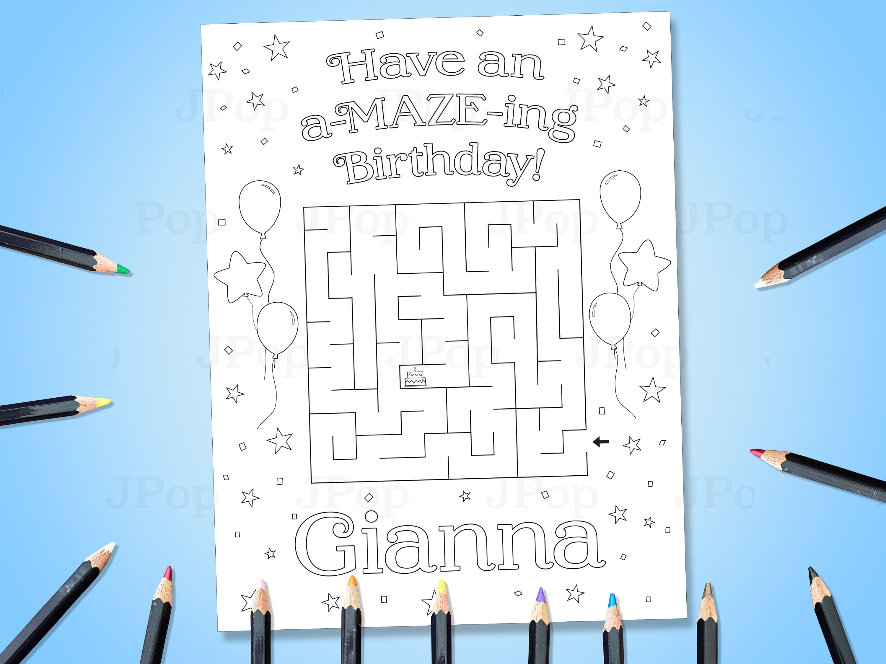 Printable Personalized Coloring Pages Maze Coloring Pages Maze ...
