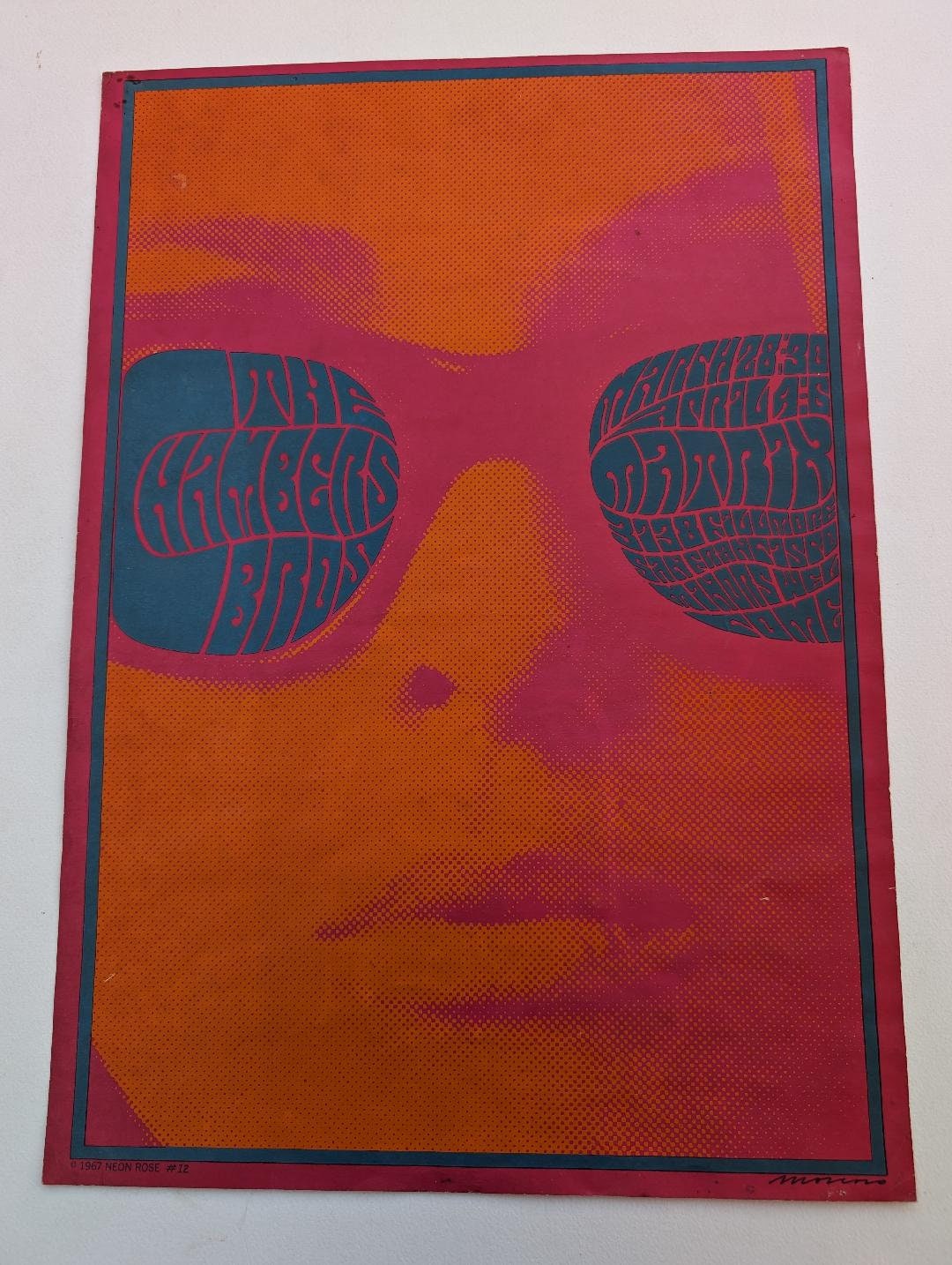 Original Vintage 1967 Chambers Brothers at the Matrix Poster - Etsy
