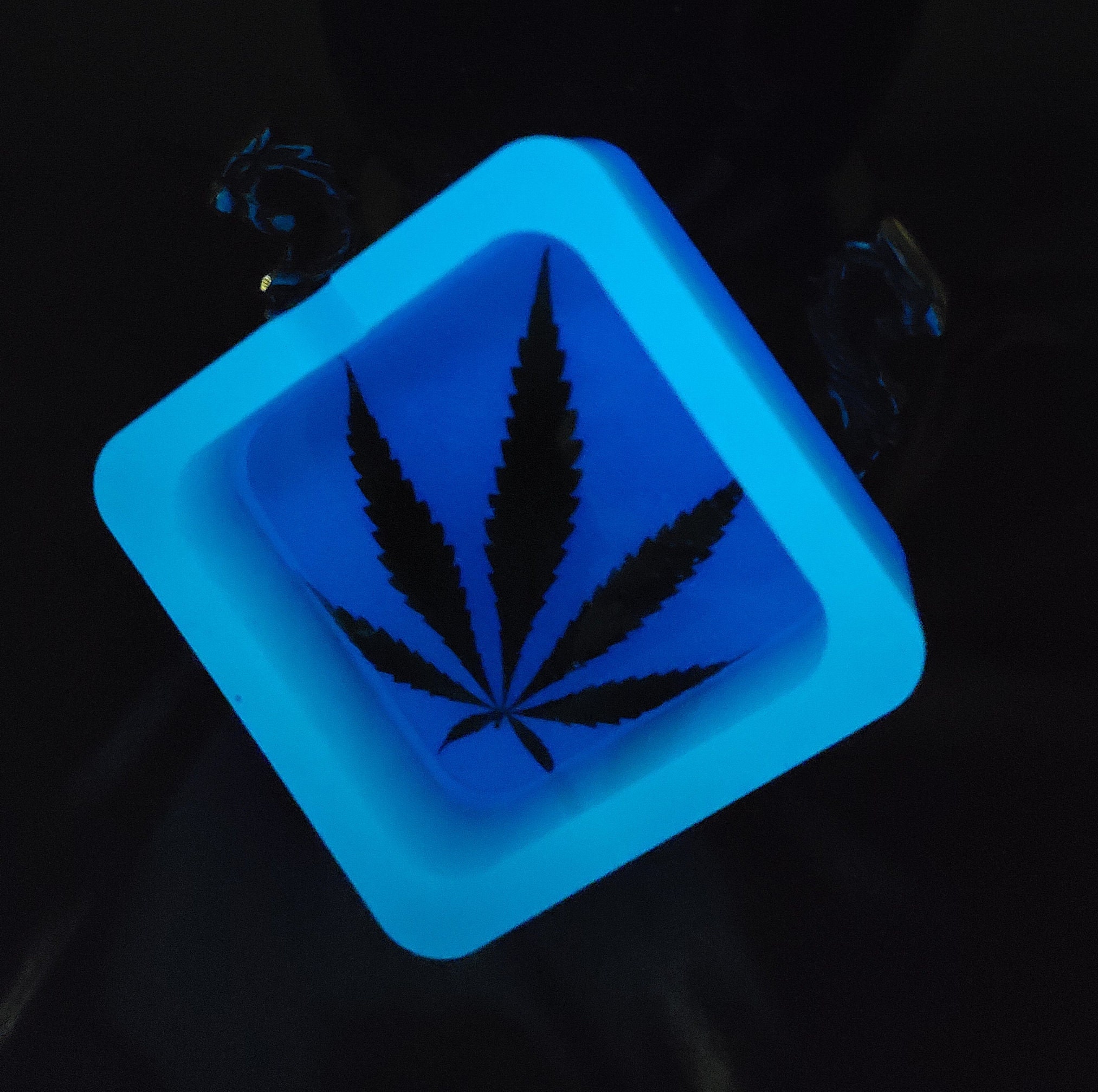 Resin Preserved Cannabis Leaf Ashtrays Glow-in-the-dark Stoner Accessories - Etsy