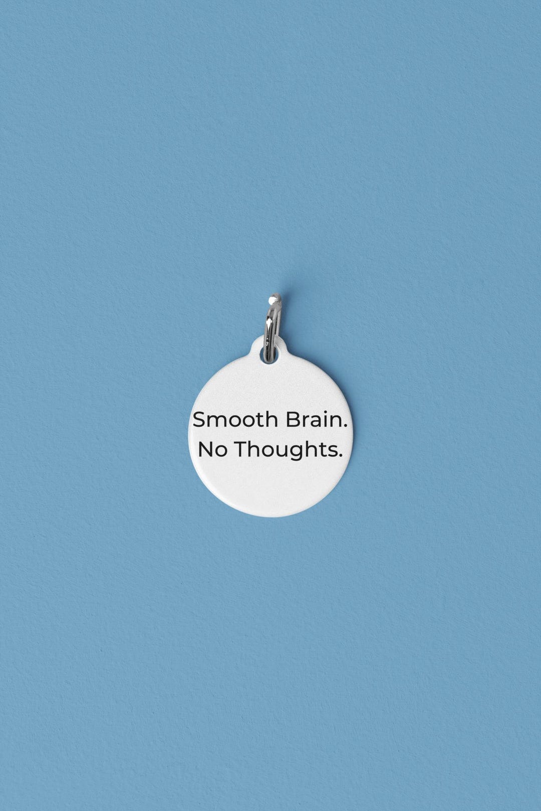 Funny Dog Tag, Smooth Brain No Thoughts Pet ID Tag, Cute Pet Name Tag ...