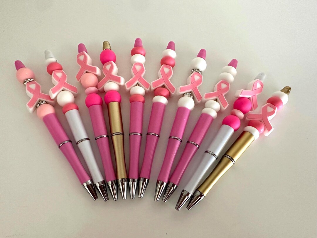 Pink Ribbon Pens - Etsy