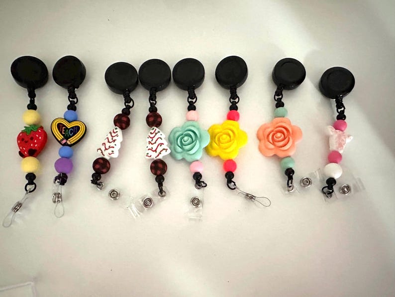 Beaded Badge Reels Misc - Etsy