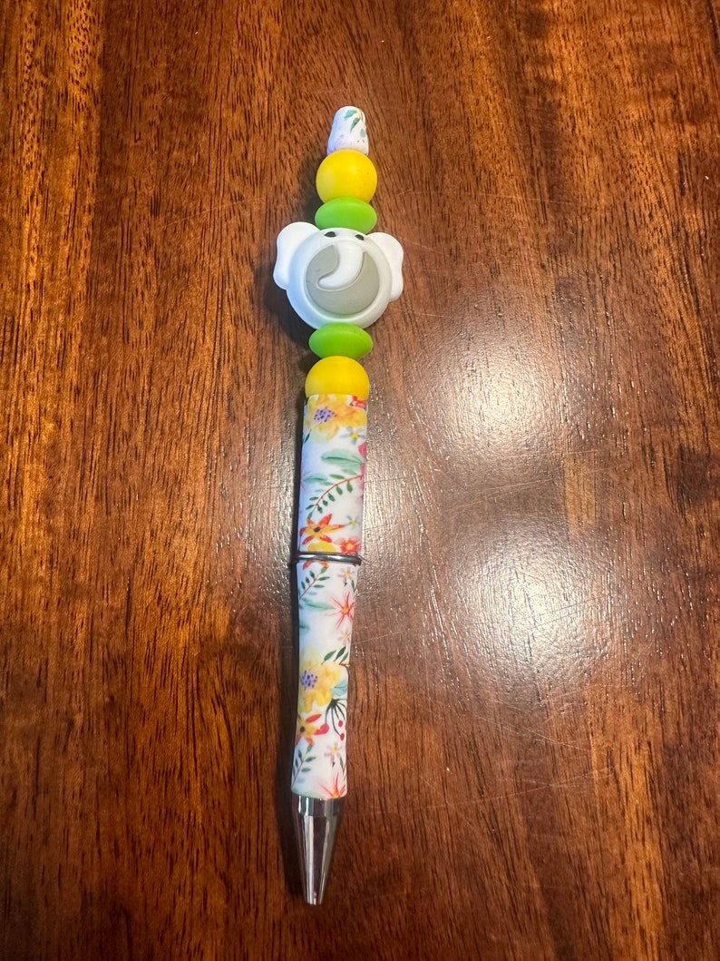 Patterned Elephant Face Pens - Etsy