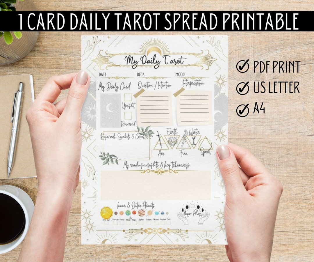 One Card DAILY TAROT SPREAD | Daily Tarot Journal | Daily Tarot Journal ...