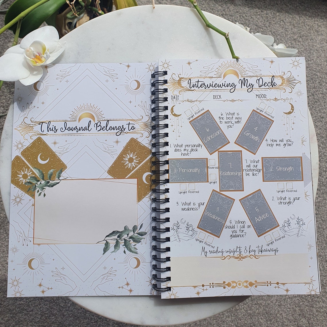 TAROT JOURNAL Tarot Stickers Tarot Planner Tarot Card - Etsy