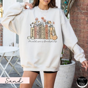 Custom Bookshelf Sweatshirt for Booklovers Bookish Sweatshirt Bookworm ...