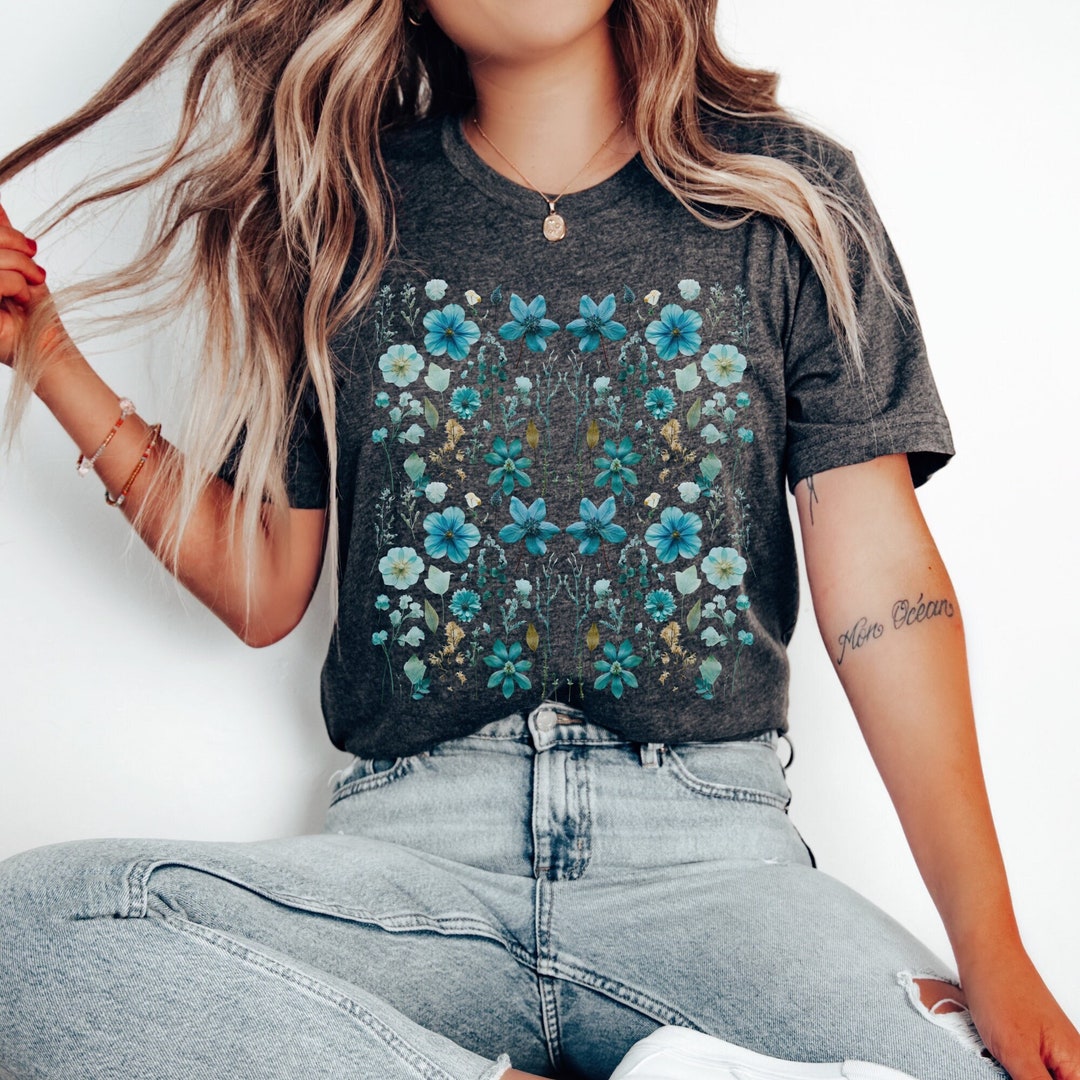 Wildflower Shirt Cottagecore Shirt Granola Girl T-shirt Goblincore ...