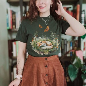 Forestcore Shirt Cottagecore Shirt Cute Fox Shirt Forestcore Clothing ...
