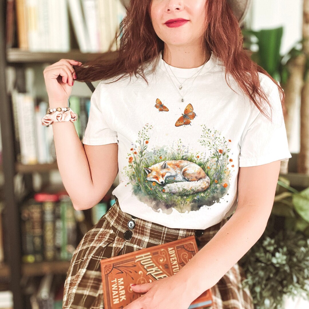 Forestcore Shirt Cottagecore Shirt Cute Fox Shirt Forestcore Clothing ...