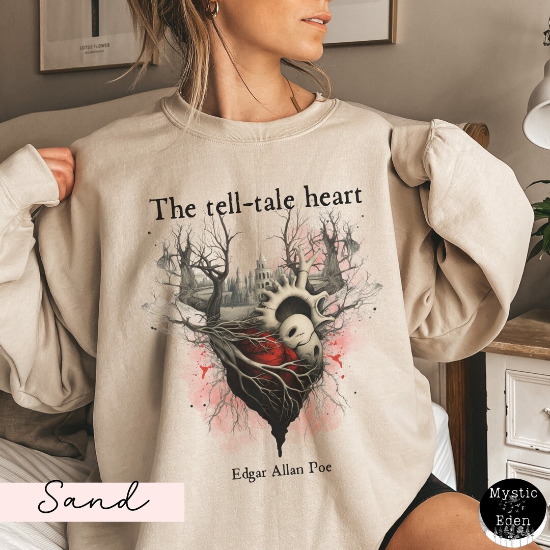Edgar Allan Poe Sweatshirt Tell Tale Heart Shirt Poe Sweater Bookish ...