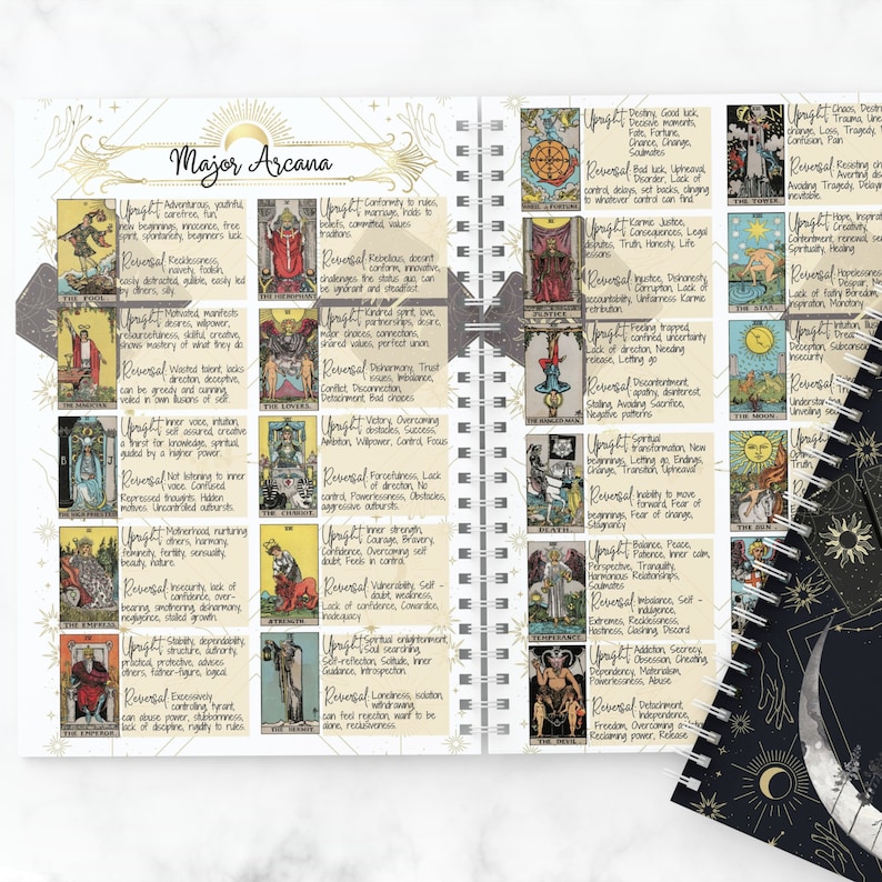 TAROT JOURNAL Tarot Stickers Tarot Planner Tarot Card - Etsy