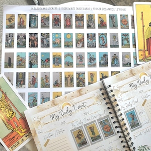 TAROT JOURNAL | Tarot Stickers | Tarot Planner | Tarot Card Tracker ...