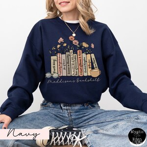 Custom Bookshelf Sweatshirt for Booklovers Bookish Sweatshirt Bookworm ...