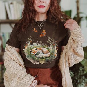 Forestcore Shirt Cottagecore Shirt Cute Fox Shirt Forestcore Clothing ...